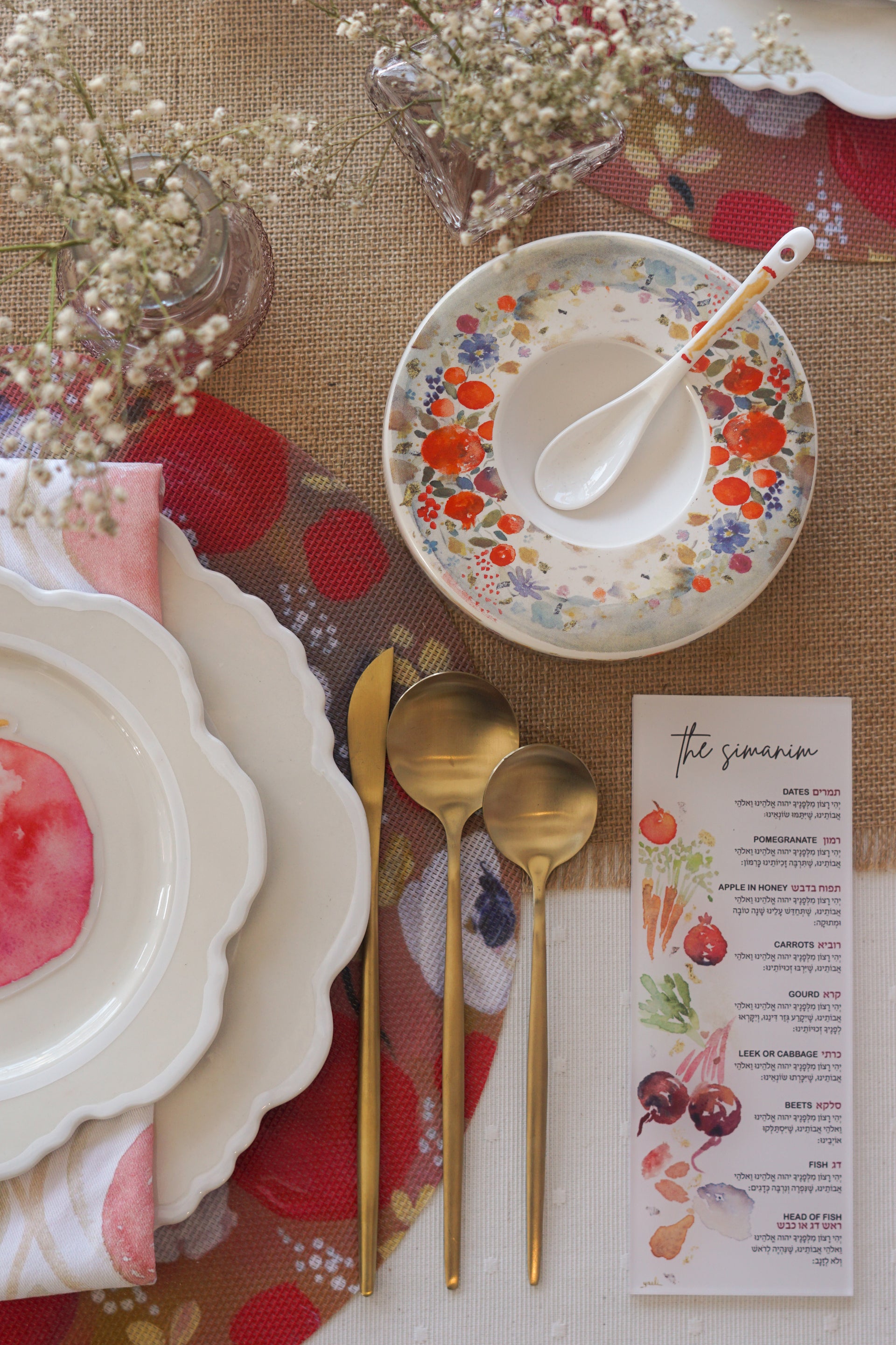 Rosh Hashanah Simanim Cards - Yaeli Vogel